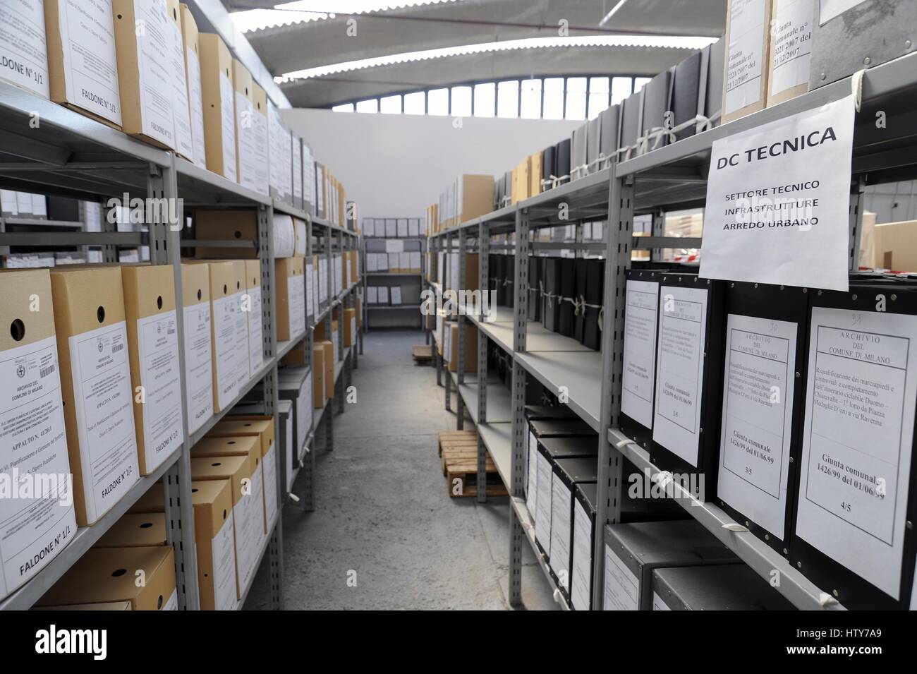 The central archive of Milan Municipality (Italy Stock Photo - Alamy