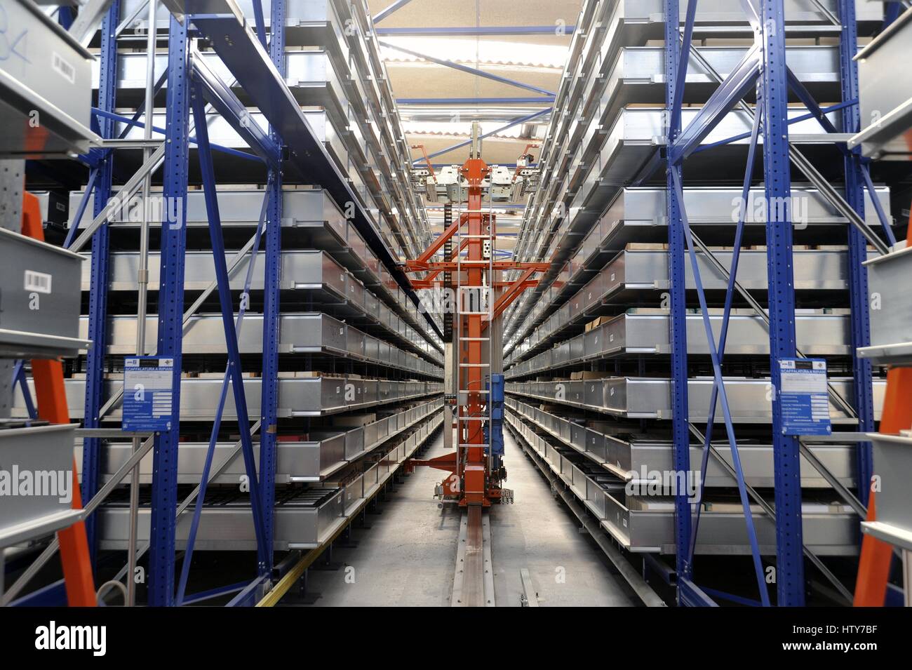 Automated central archive of the Milan Municipality (Italy Stock Photo ...