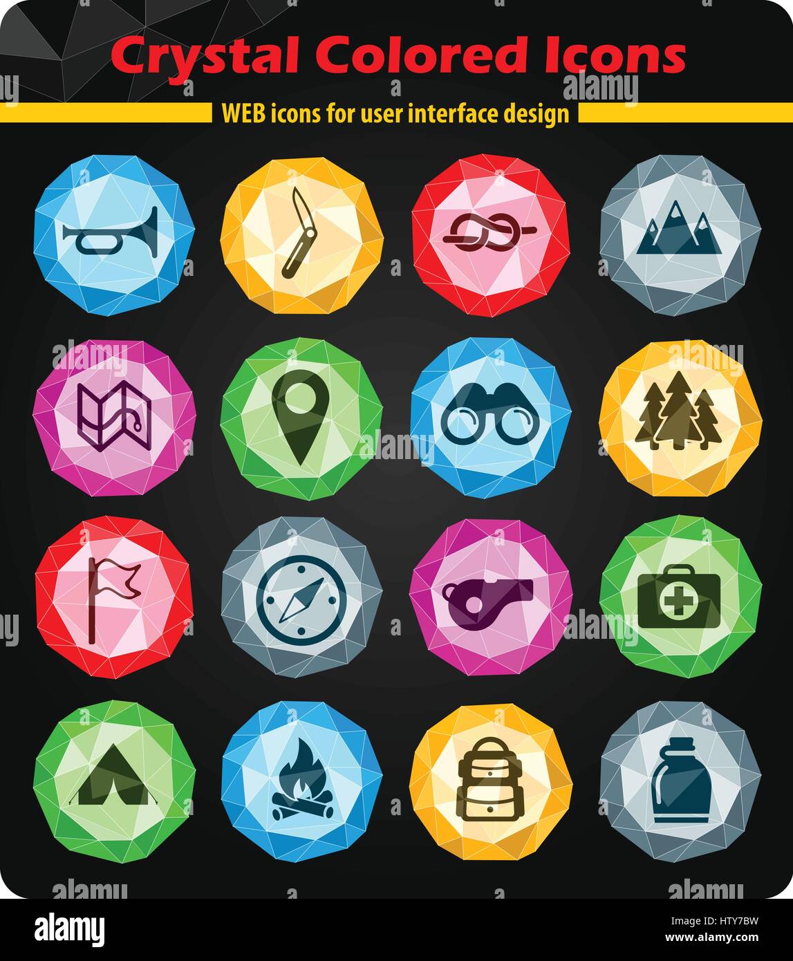 Boy scout simply symbols for web icons Stock Vector Image & Art - Alamy