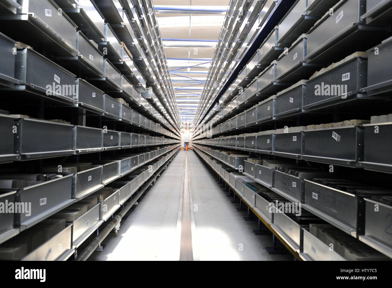 Automated central archive of the Milan Municipality (Italy Stock Photo ...