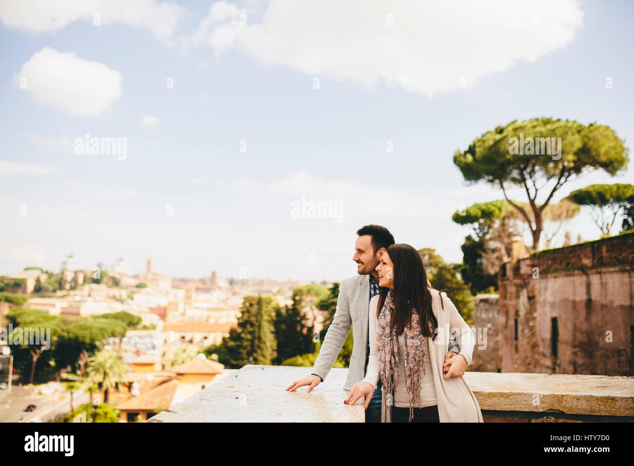 Loving couple in Rome , Italy Stock Photo - Alamy