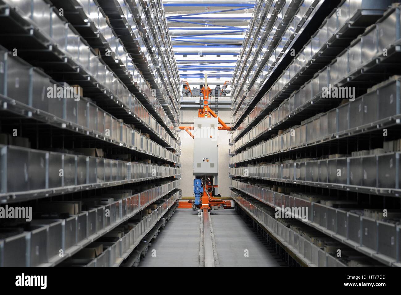 Automated central archive of the Milan Municipality (Italy Stock Photo ...