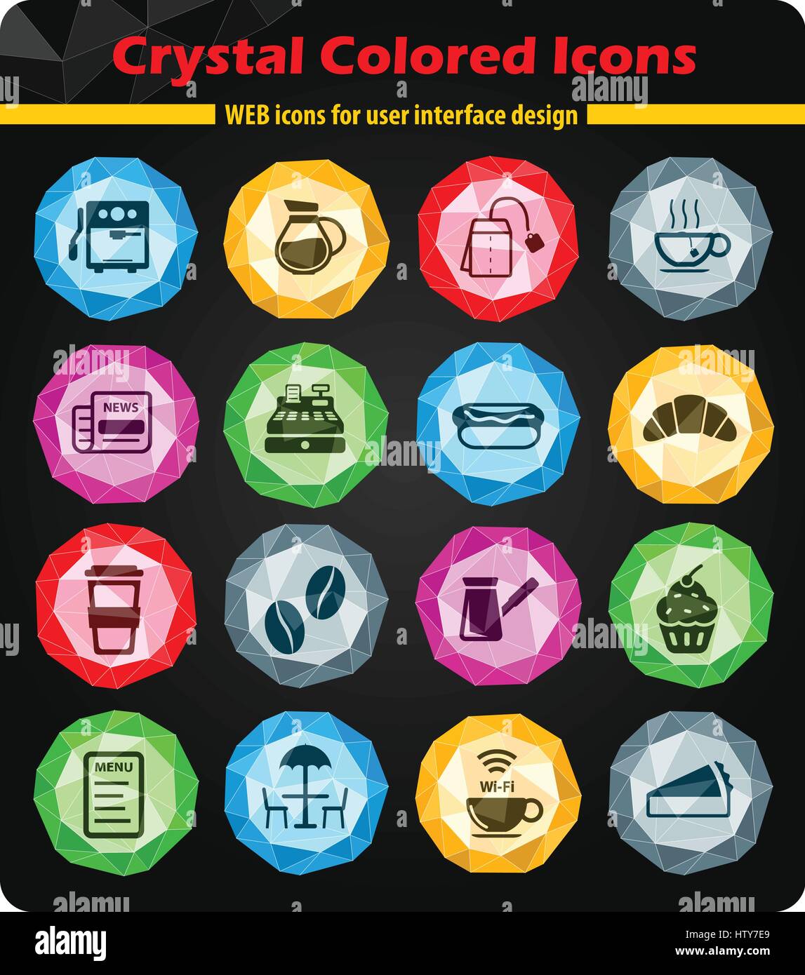 cafe web icons for user interface design Stock Vector Image & Art - Alamy