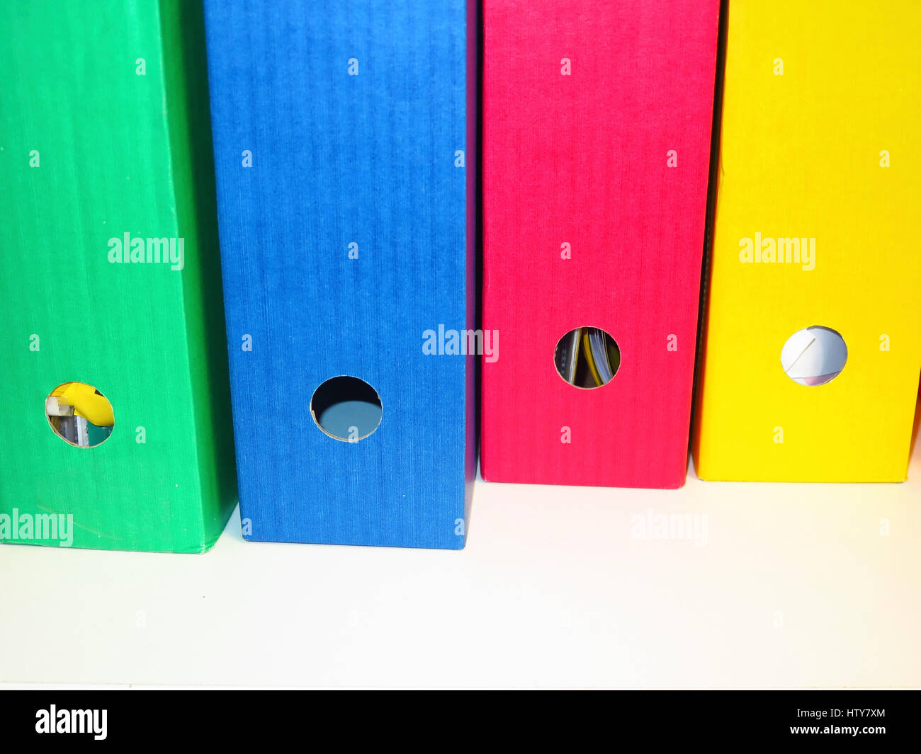 Coloured folders hi-res stock photography and images - Alamy