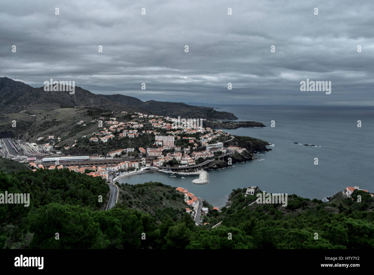 Cerbere in France Stock Photo - Alamy