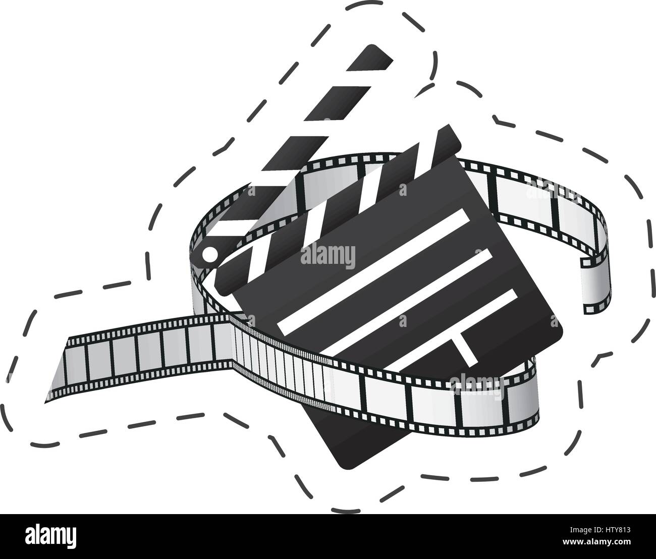 cinema clapper strip movie image Stock Vector Image & Art - Alamy