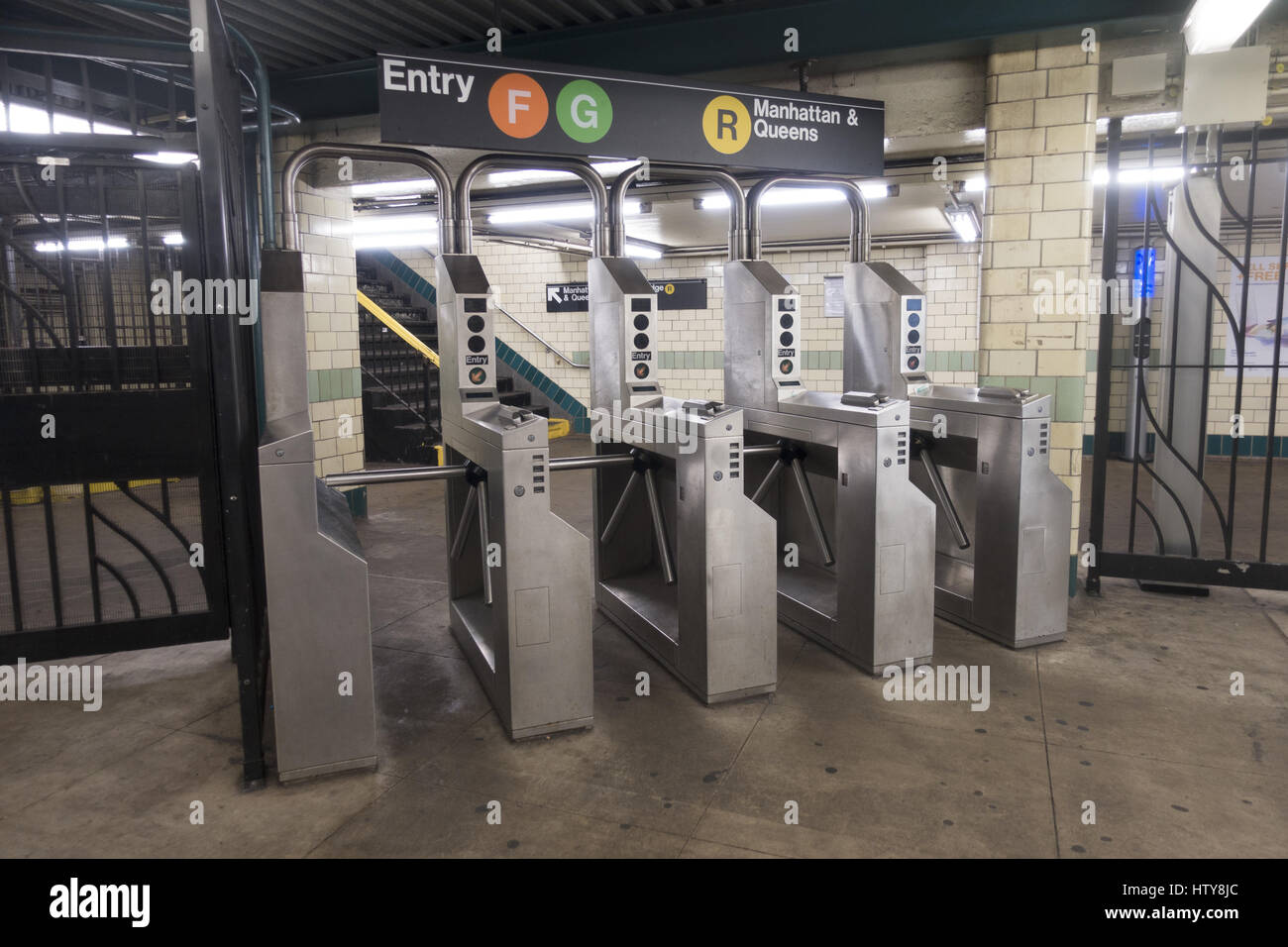 Turnstiles at the Jay Street Subway Station in downtown Brooklyn, New York Stock Photo - Alamy