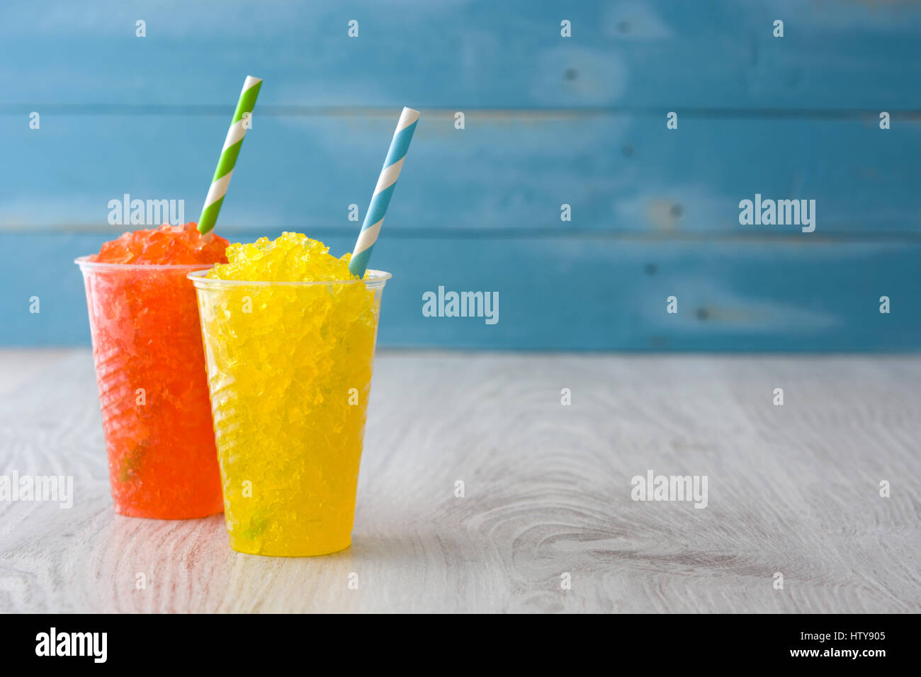Colorful summer slushies isolated on white background Stock Photo - Alamy