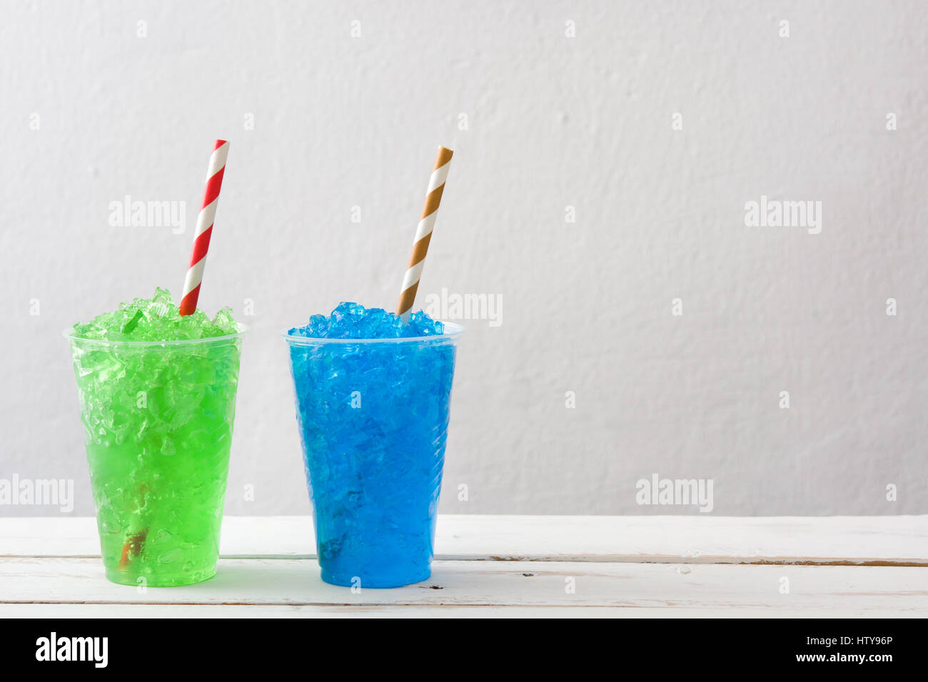 Colorful summer slushies isolated on white background Stock Photo - Alamy