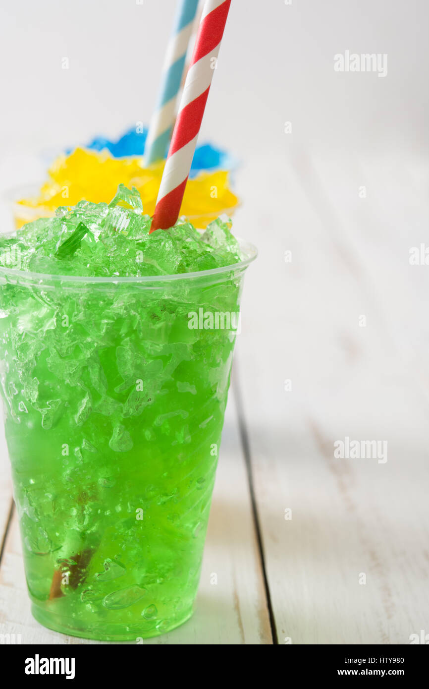Colorful summer slushies isolated on white background Stock Photo - Alamy