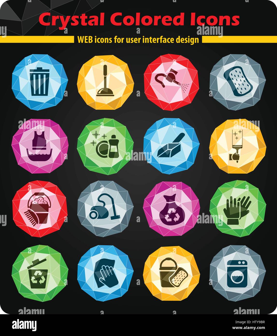 cleaning web icons for user interface design Stock Vector Image & Art ...