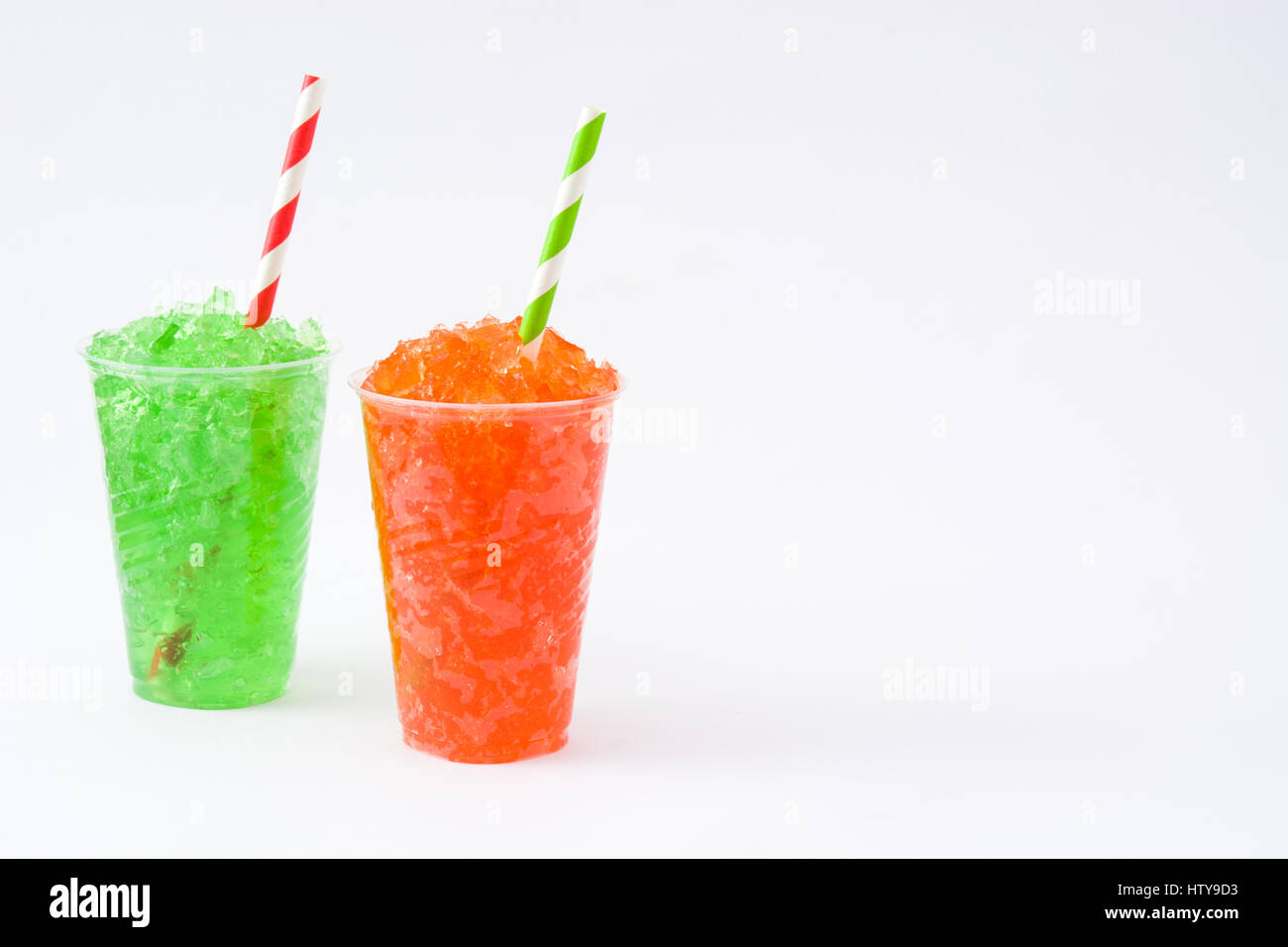 Colorful summer slushies isolated on white background Stock Photo - Alamy