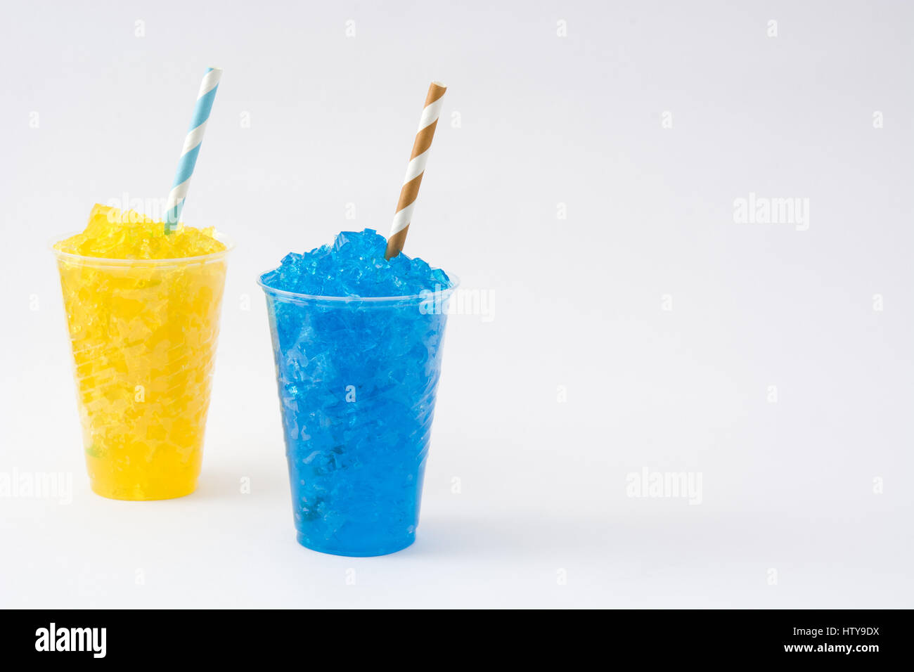 Colorful summer slushies isolated on white background Stock Photo - Alamy