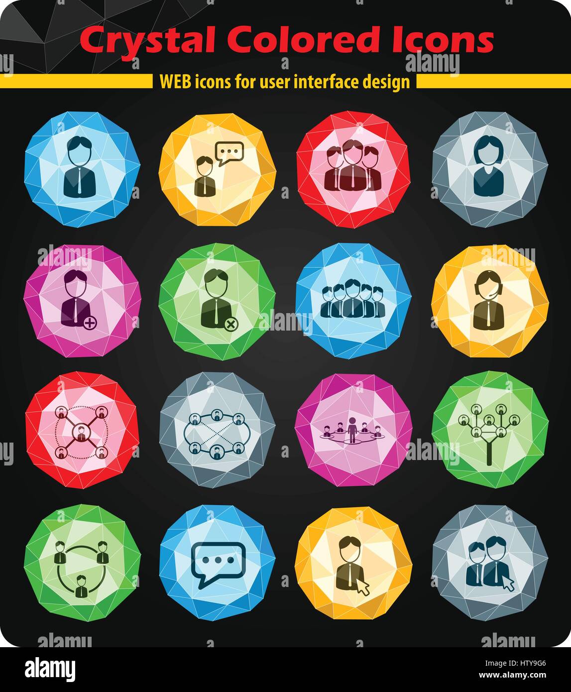 community web icons for user interface design Stock Vector Image & Art ...