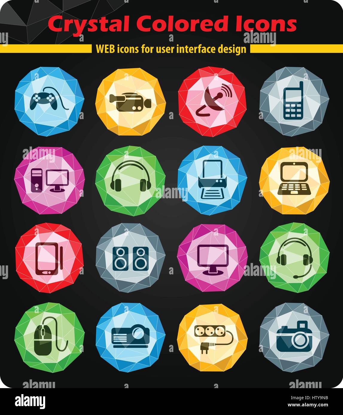 devices web icons for user interface design Stock Vector Image & Art ...