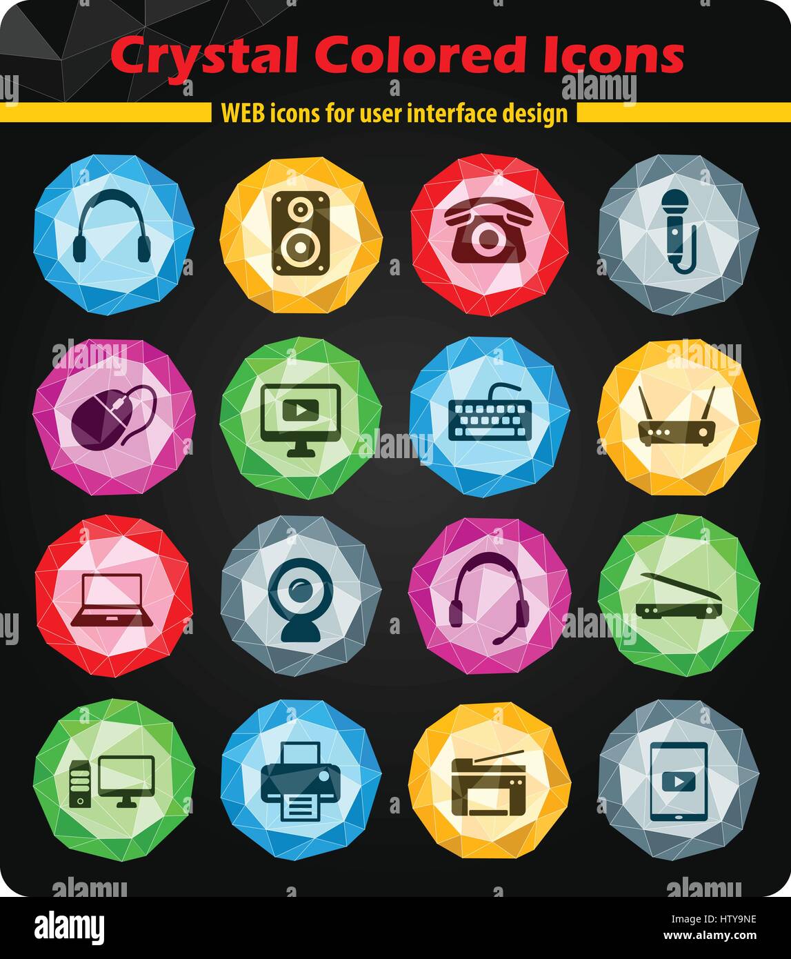 Devices simply symbols for web and user interface Stock Vector Image ...