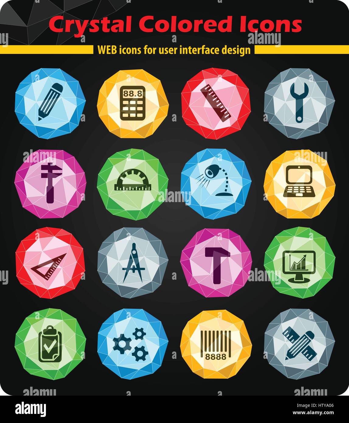 engineering web icons for user interface design Stock Vector Image ...