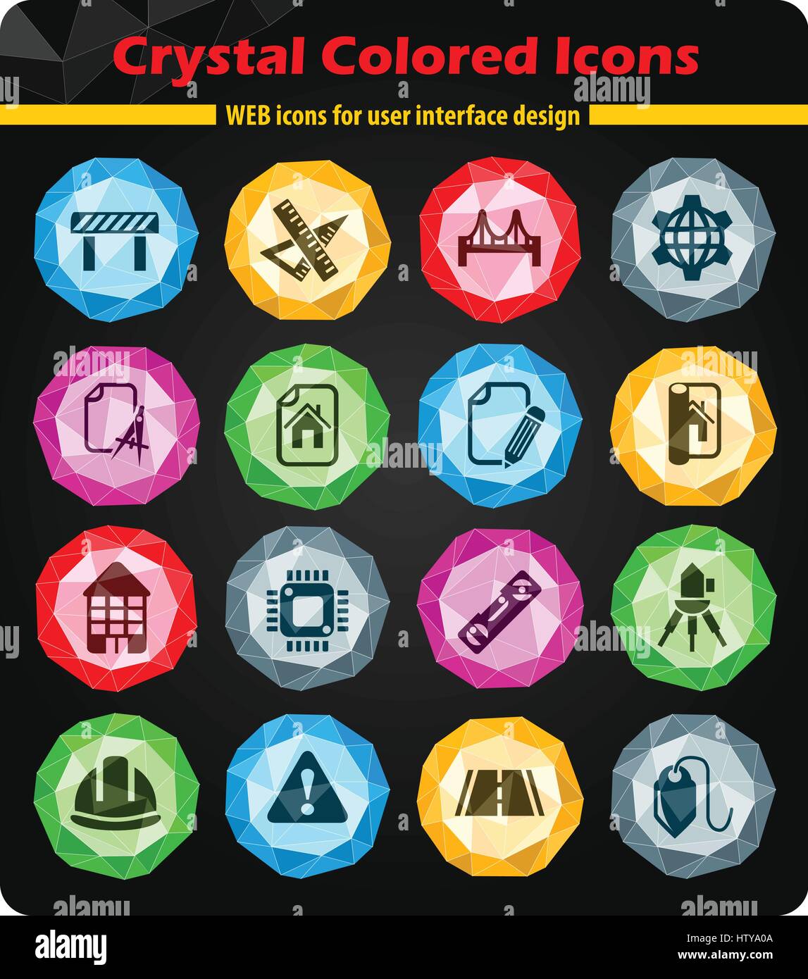 engineering web icons for user interface design Stock Vector Image ...