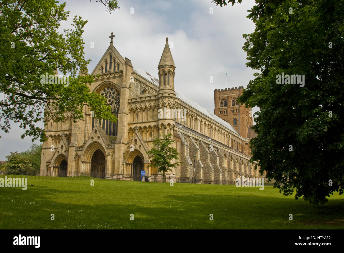 The Cathedral & Abbey Church of Saint Alban in St.Albans, UK Stock ...