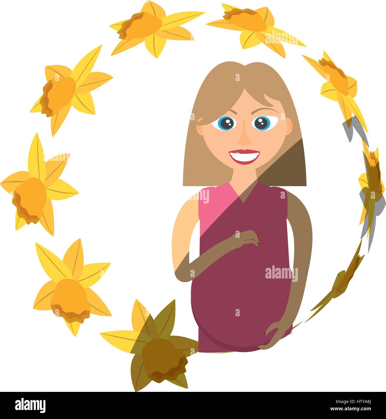 woman pregnant waiting shadow Stock Vector Image & Art - Alamy