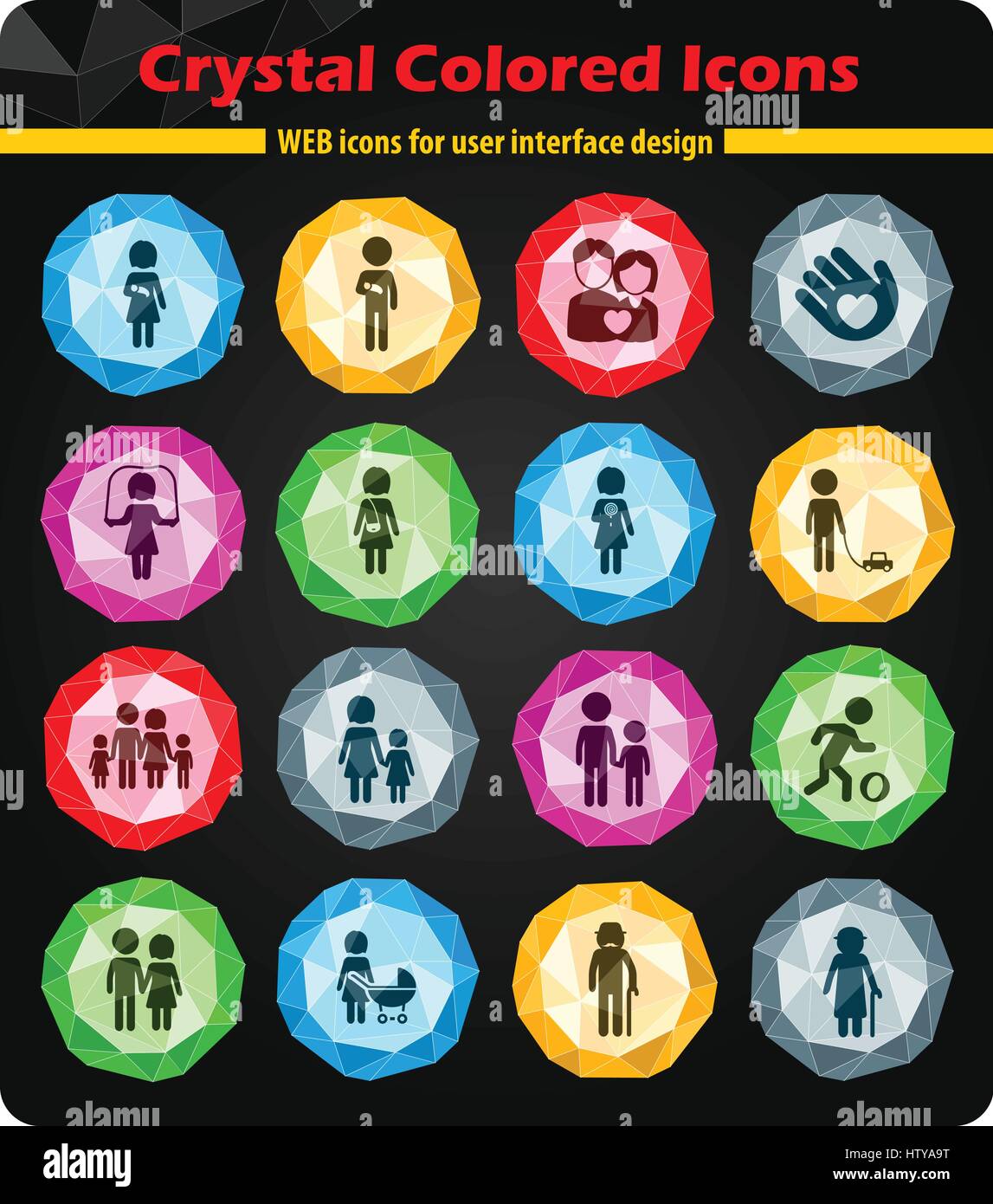 Family simply symbols for web and user interface Stock Vector Image ...