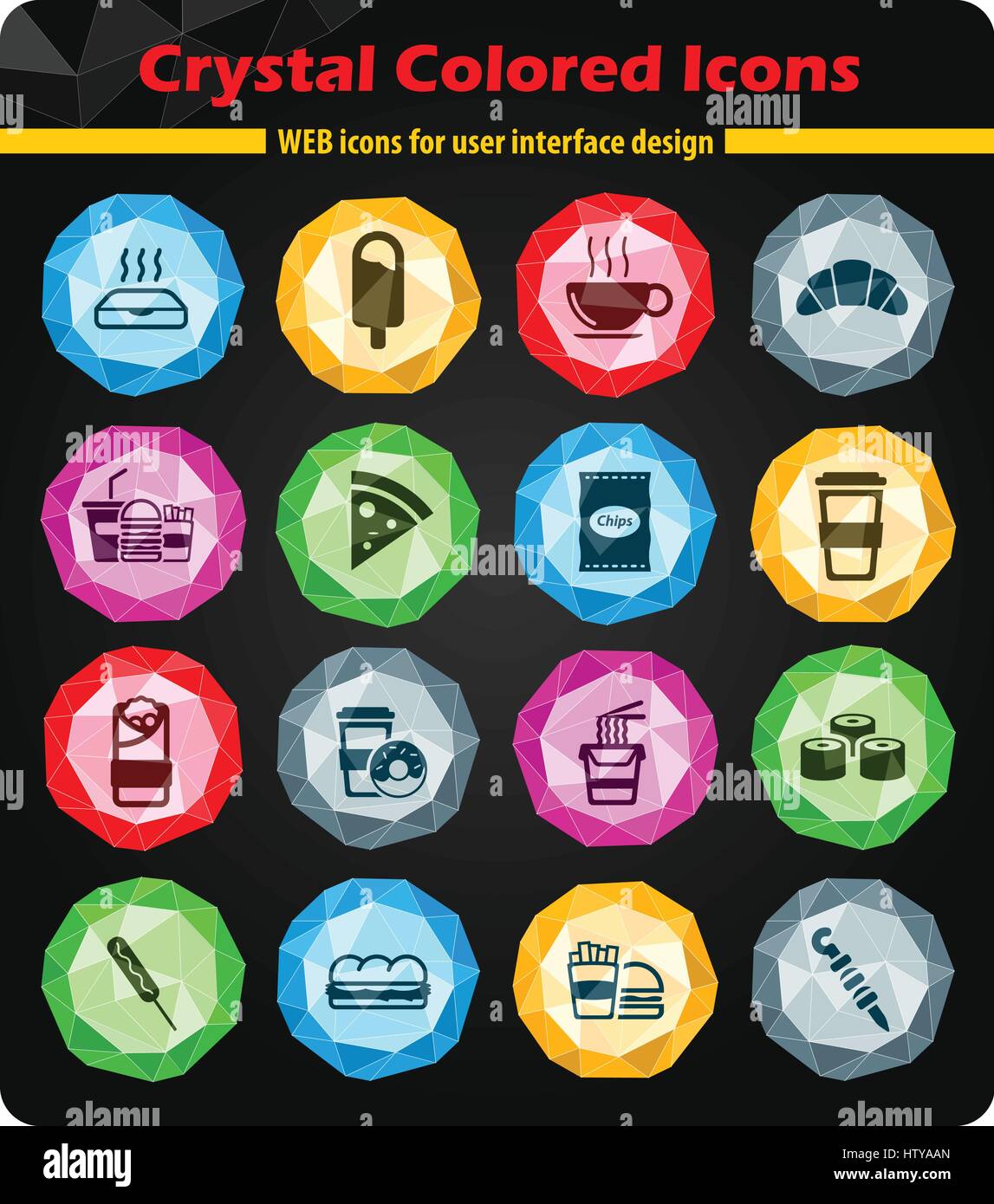 Fast food simply symbol for web icons and user interface Stock Vector ...