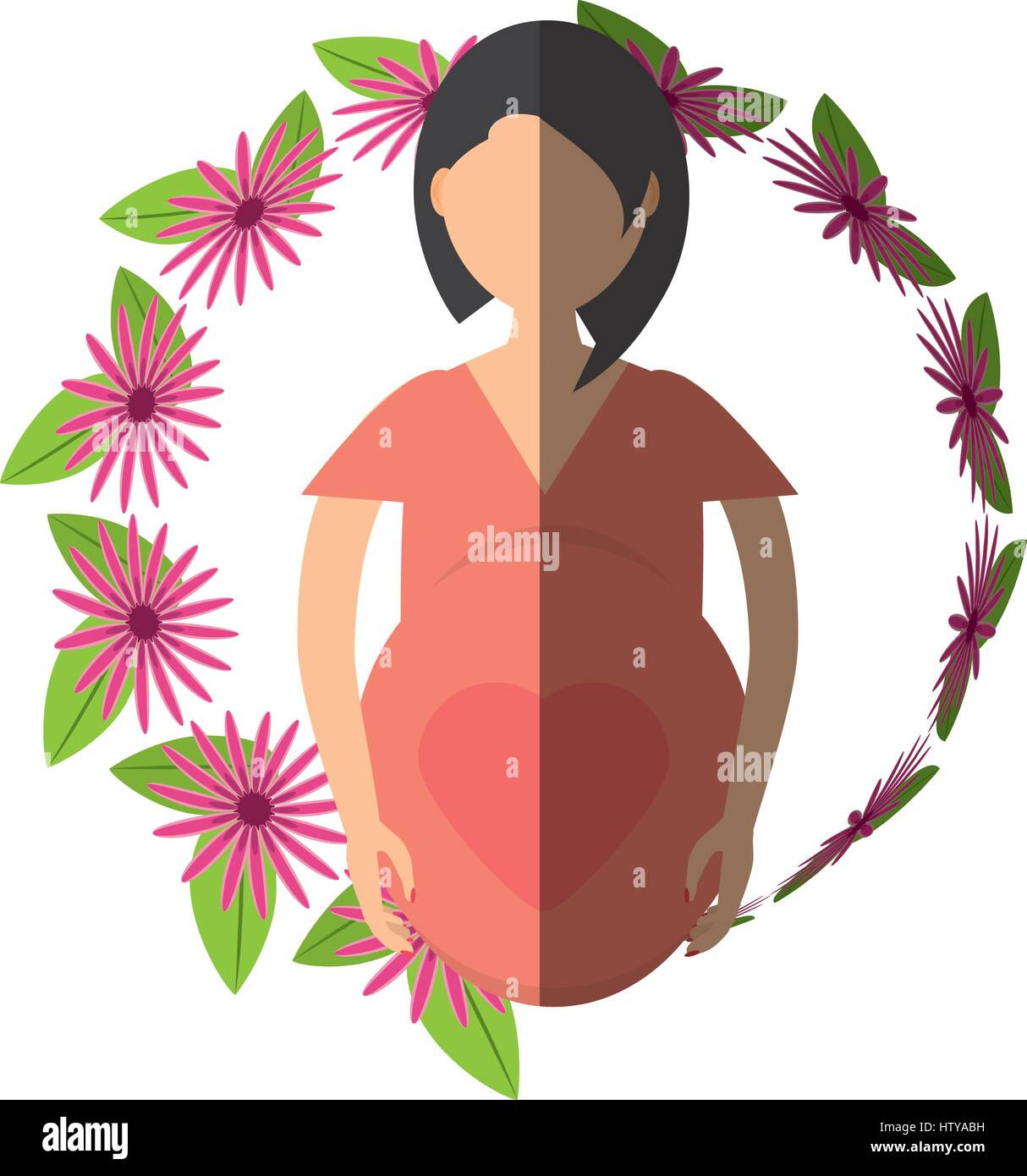 Pregnant woman shadow Stock Vector Images - Alamy