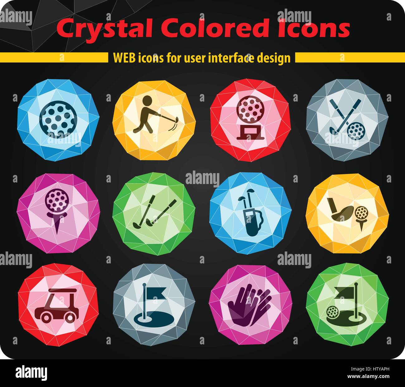 golf web icons for user interface design Stock Vector Image & Art - Alamy