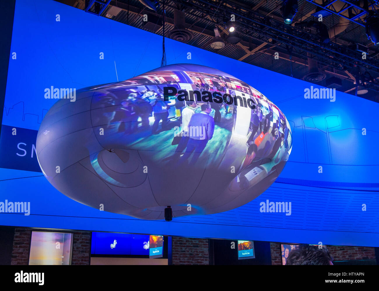 LAS VEGAS - JAN 08 : The Panasonic booth at the CES show in Las Vegas ...