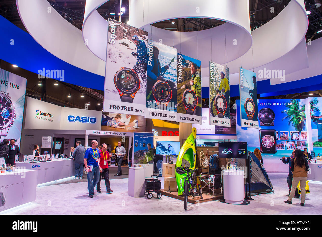 LAS VEGAS - JAN 08 : The Casio booth at the CES show held in Las Vegas ...