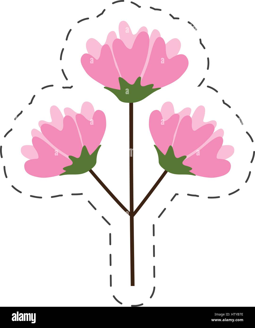 flower spring flourishes delicate cut line Stock Vector Image & Art - Alamy