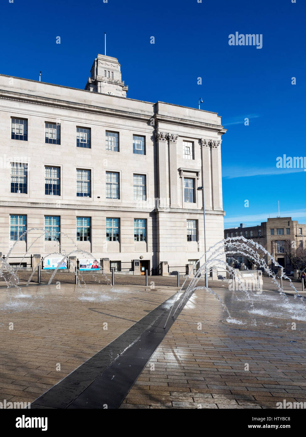 Fountain at Experience Barnsley Museum at the Town Hall in Barnsley ...