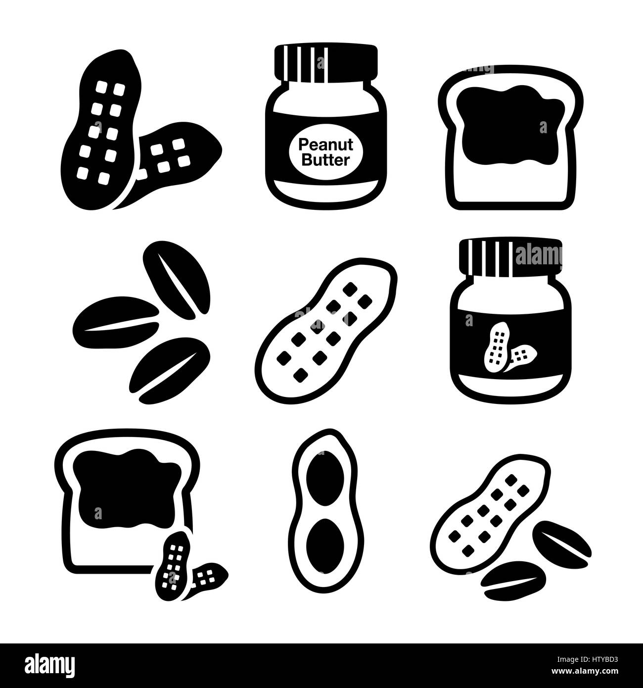 Peanuts, peanut butter - food vector icons set Stock Vector Image & Art ... Peanuts, peanut butter - food vector icons set Stock Vector Image & Art ...