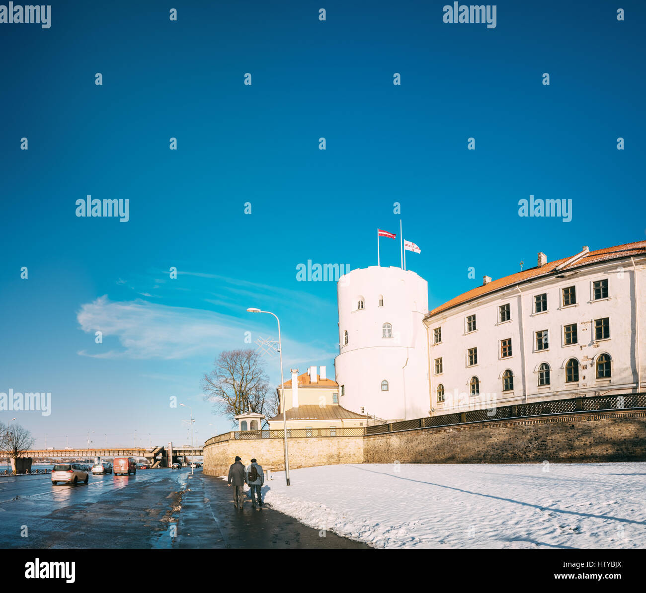 Latvia. Riga Castle, Famous Historical Cultural Medieval Landmark Of ...