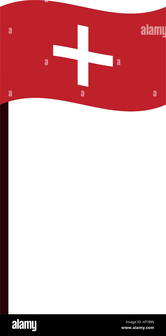 Swiss flag icon illustrated on white background in vector Stock Vector ...
