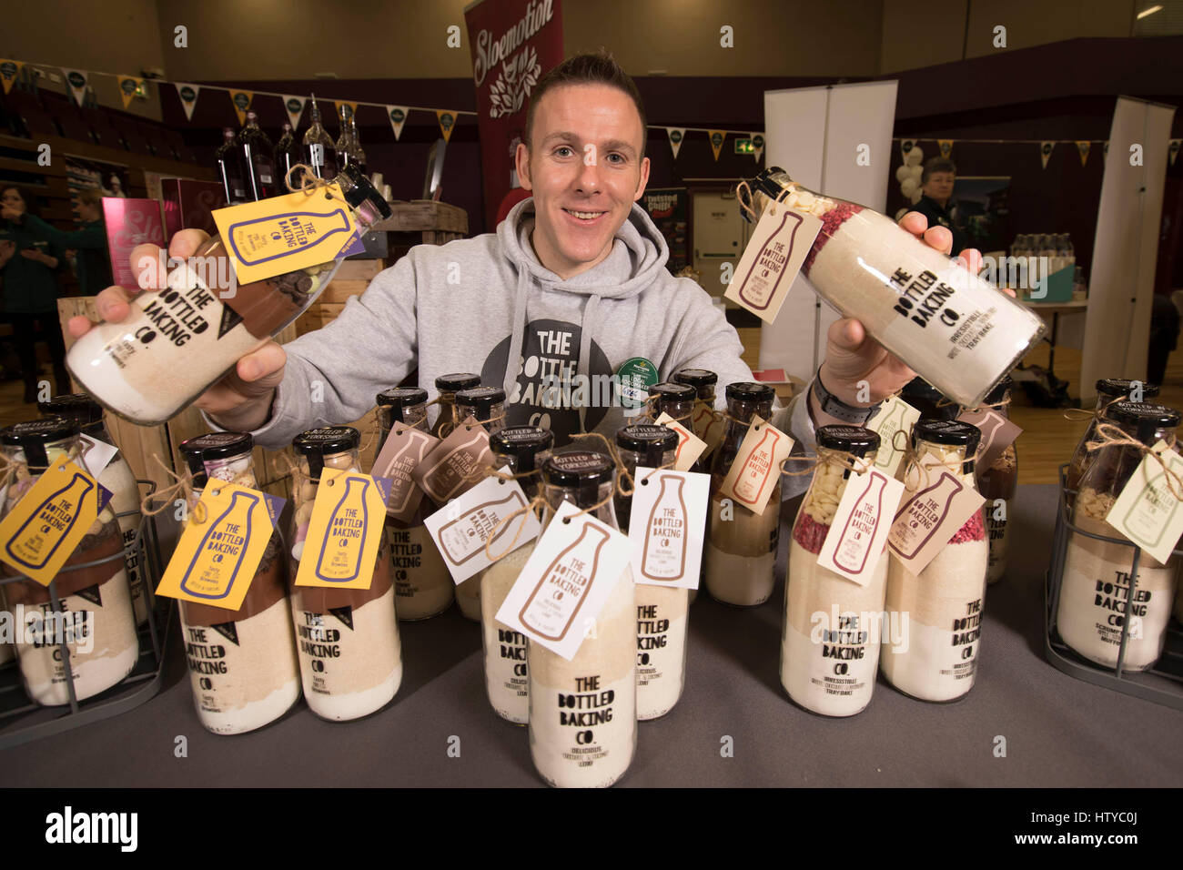EDITORIAL USE ONLY Greg Fraser of The Bottle Baking Co, displays his ...