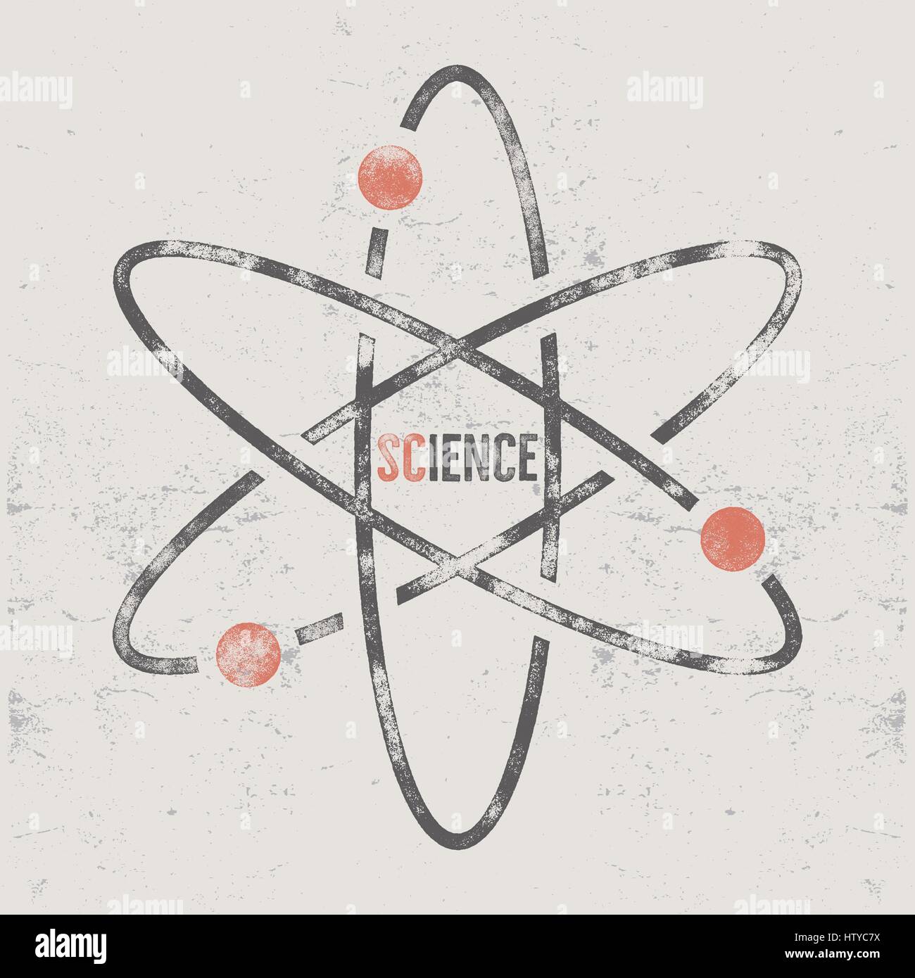 Vintage science poster and background with typography elements. Science ...