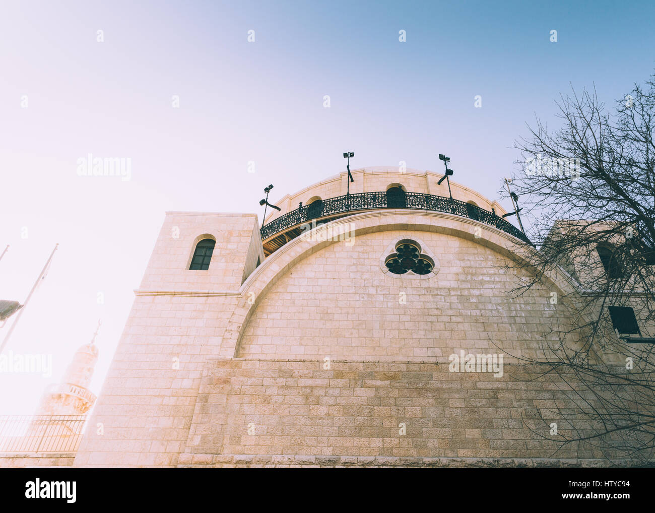 The Hurva Synagogue off a plaza in the centre of Jerusalem's Jewish ...