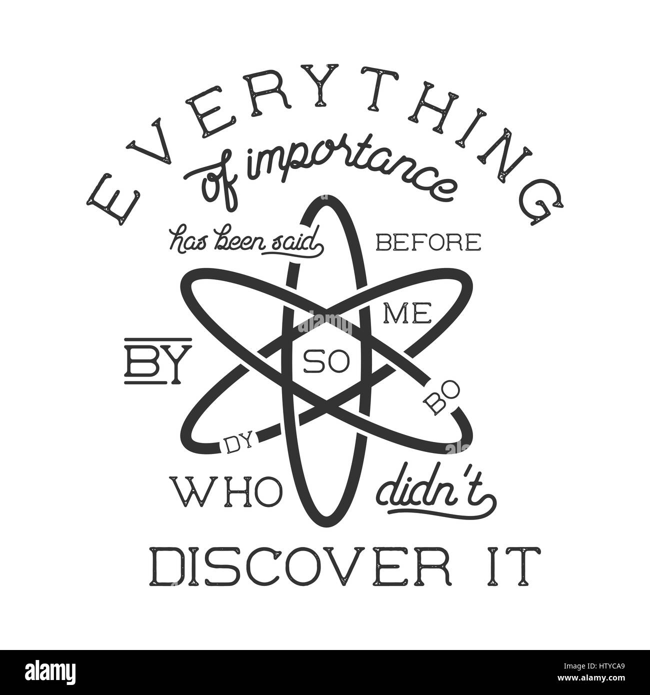 Vintage science poster and background with "Stigler's law of eponymy ...