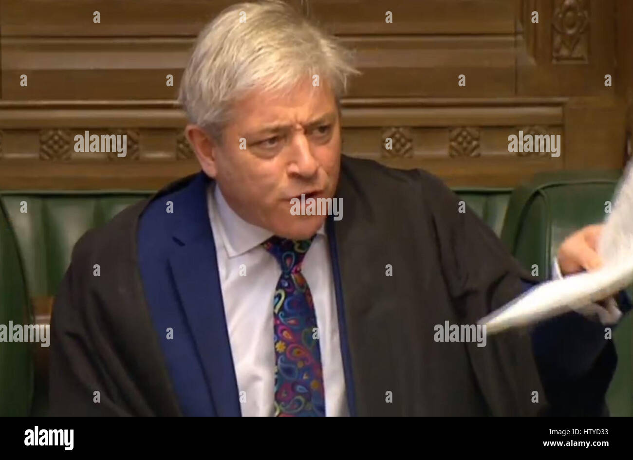 Speaker of the House of Commons John Bercow during Prime Minister's ...