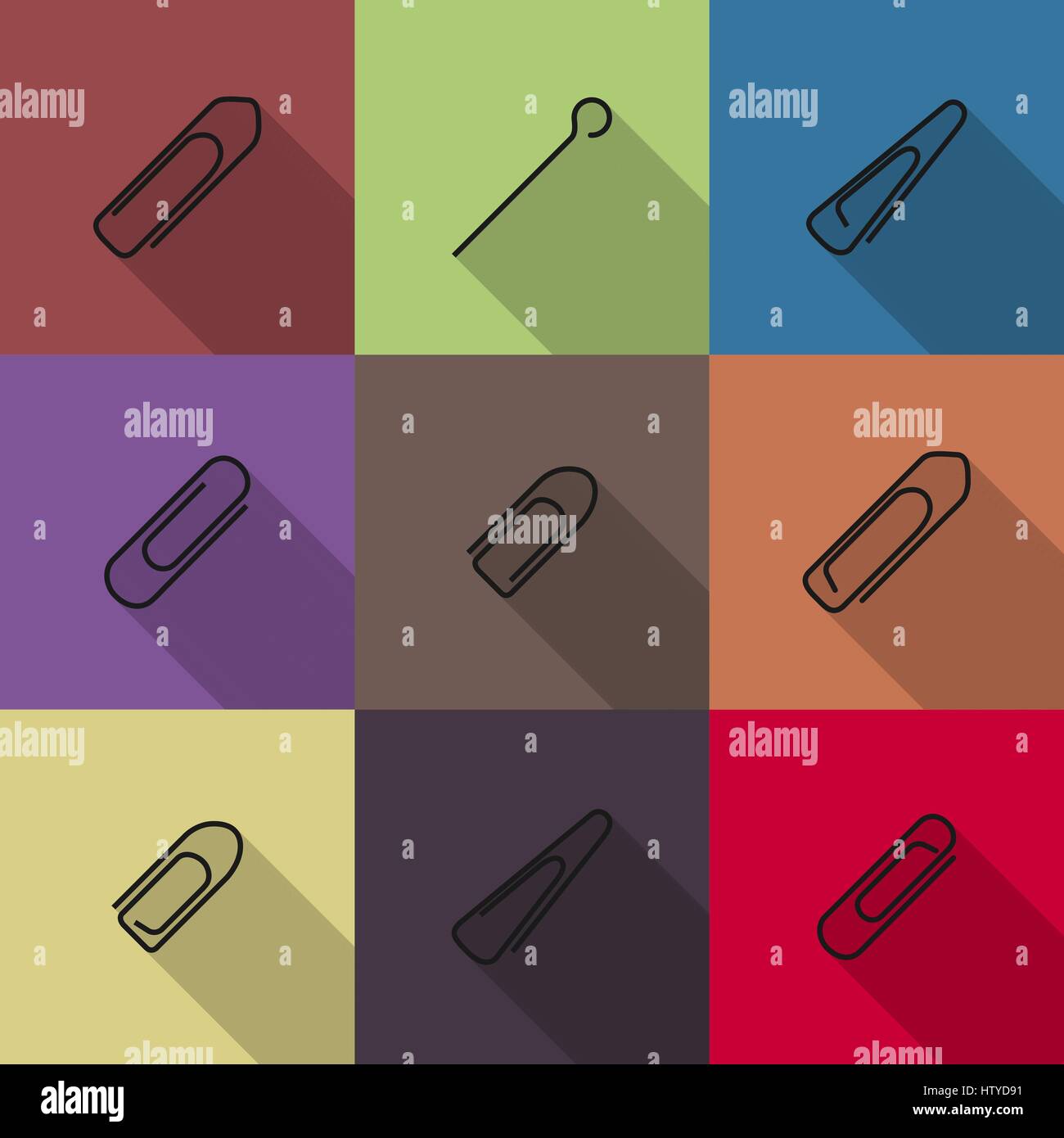 Long shape paper clip hi-res stock photography and images - Alamy
