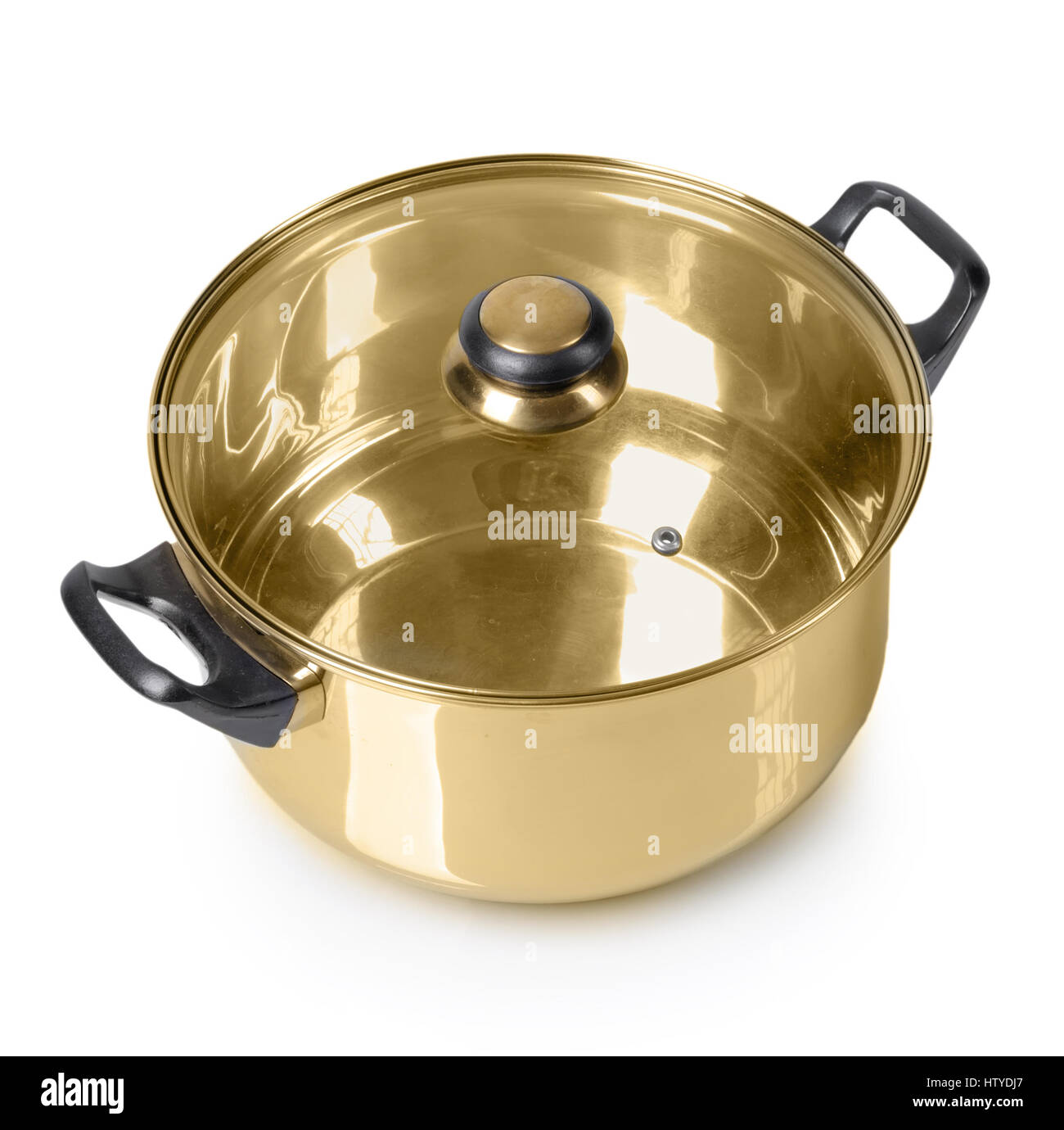 Golden pan Cut Out Stock Images & Pictures - Alamy