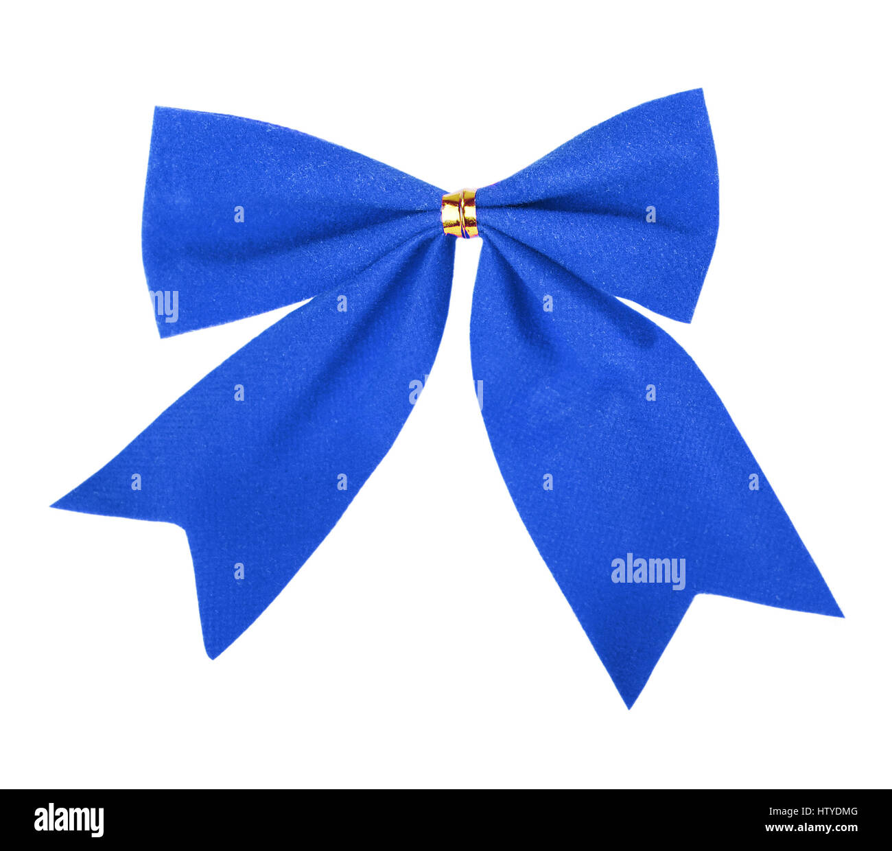 Beautiful blue gift bow isolated on white background Stock Photo - Alamy