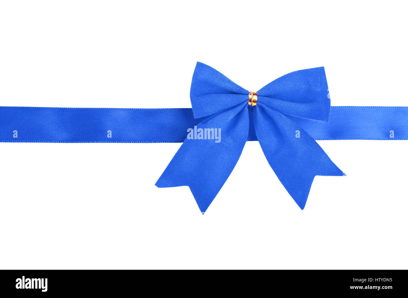 Blue bow isolated on white background Stock Photo - Alamy