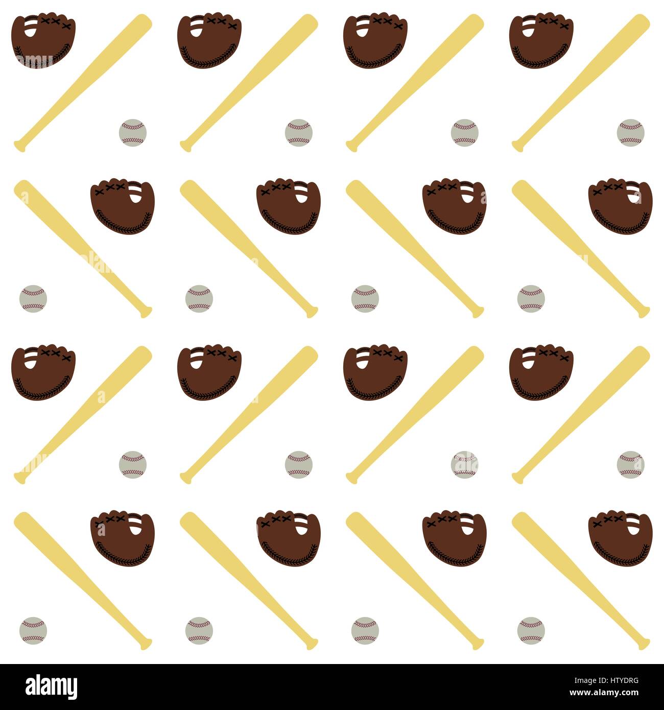 Sports seamless background with elements of the equipment for baseball ...