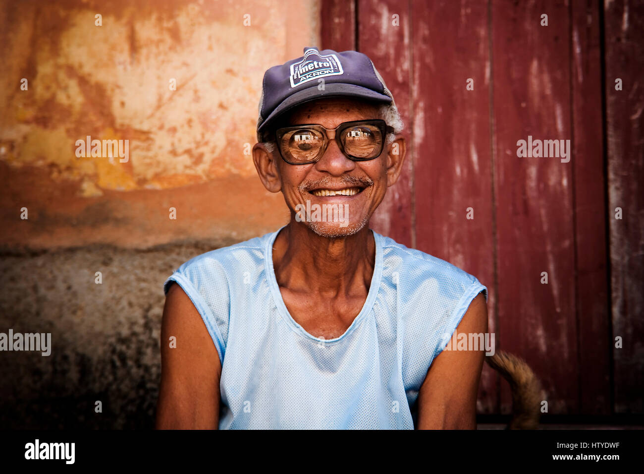 Happily smiling Cuban man pictured in Cuba Stock Photo - Alamy