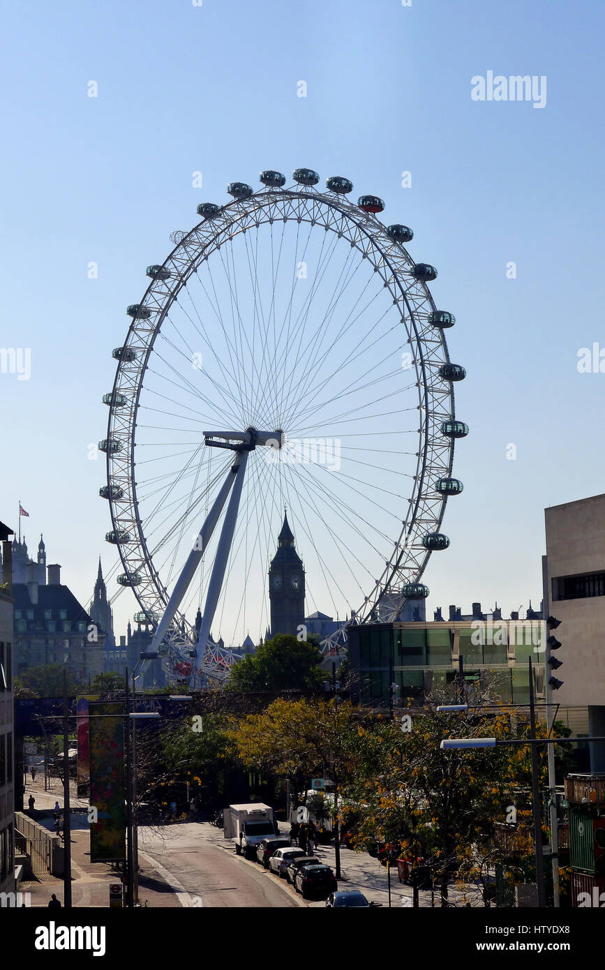 The big ferris wheel London Eye is also known as the Millennium Wheel ...