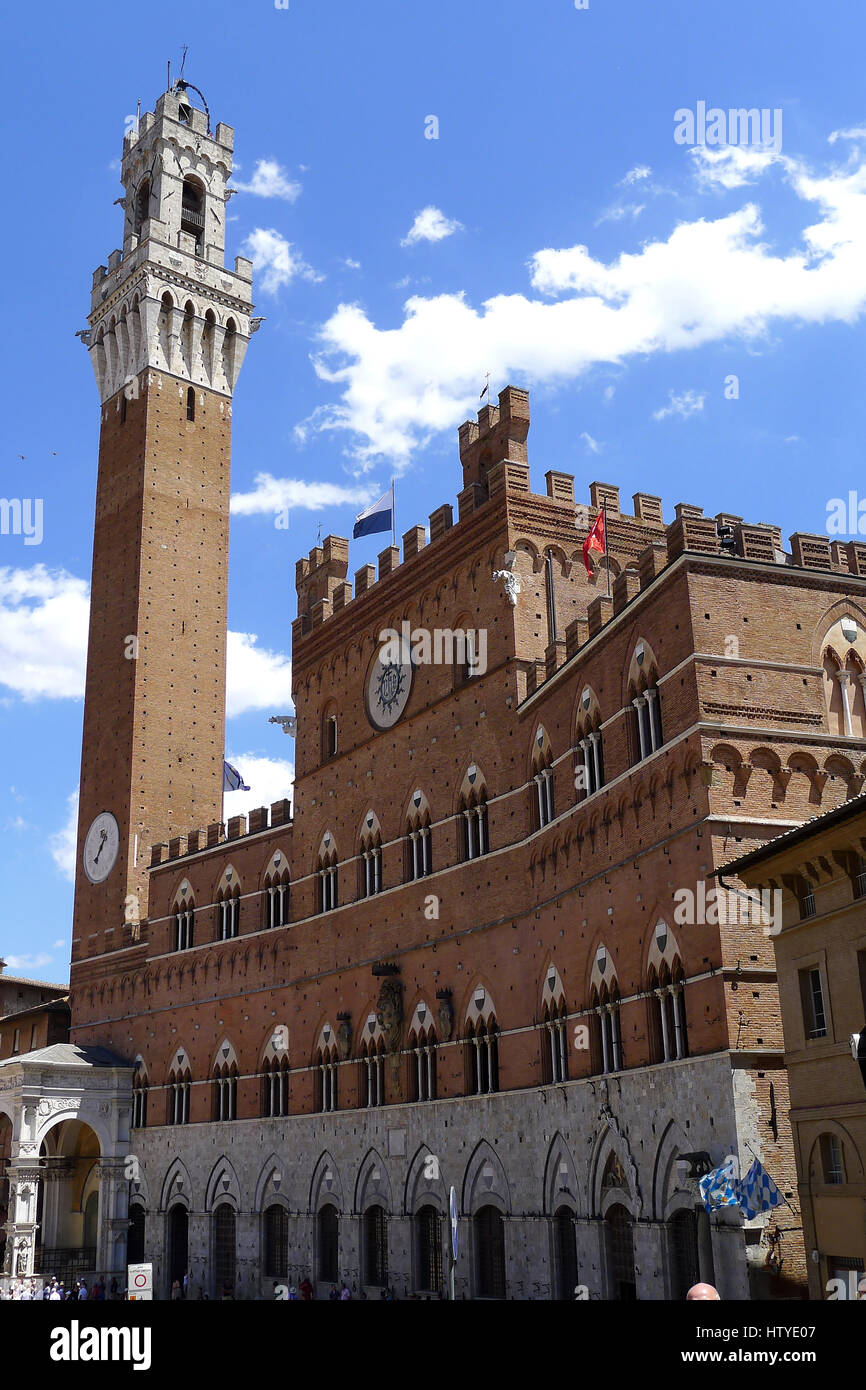 The Palace Palazzo Pubblico in Siena, Central Italy Stock Photo - Alamy