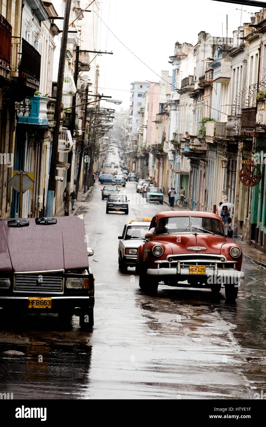 Rainy streets in Cuba Stock Photo - Alamy