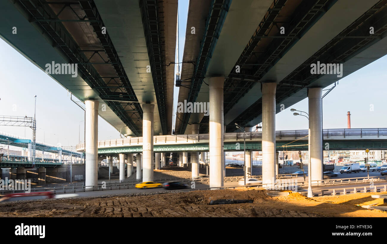 Intersection of modern overpasses Stock Photo - Alamy